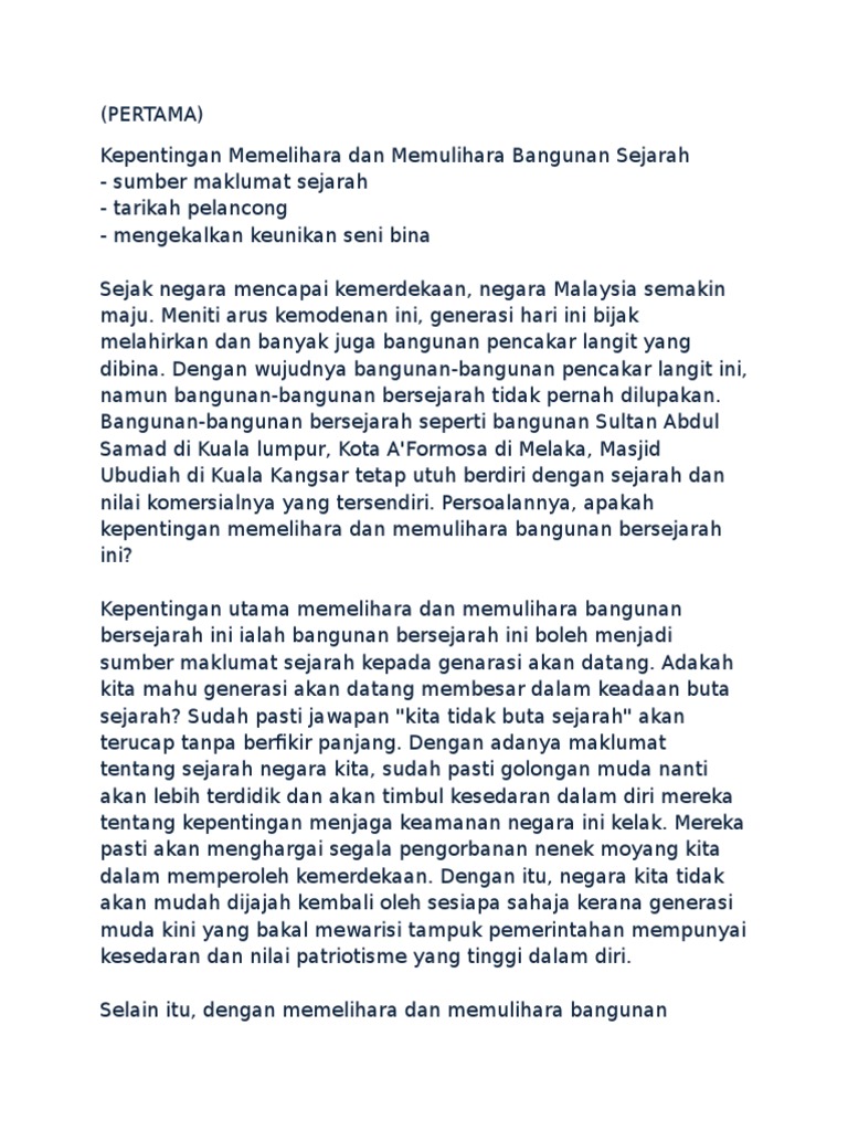 Contoh Karangan Kebaikan Bangunan Bersejarah Maximili - vrogue.co Contoh Karangan Kebaikan Bangunan Bersejarah Maximili - vrogue.co