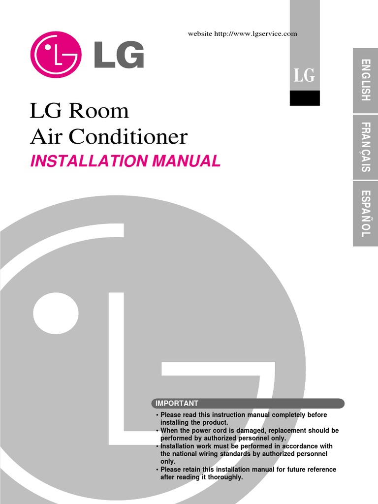 LG Room Air Conditioner: Installation Manual | Download Free PDF ...