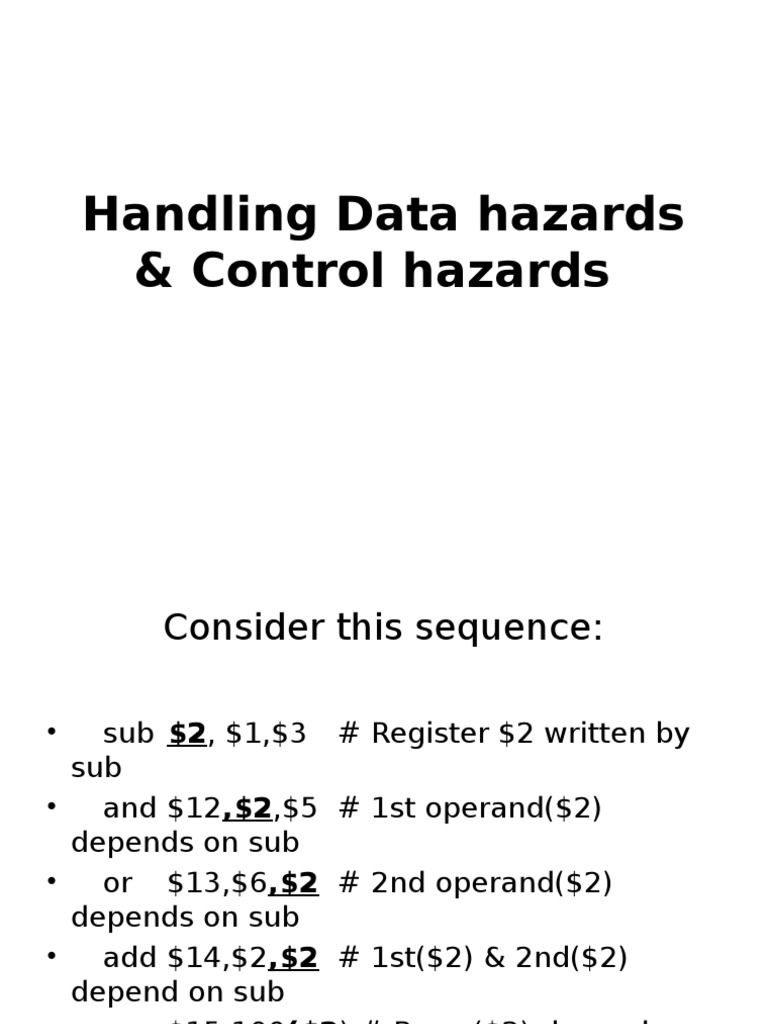 Handling Data Hazards & Control Hazards | PDF | Instruction Set ... Handling Data Hazards & Control Hazards | PDF | Instruction Set ...