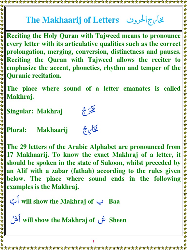 Makharij | PDF | Oral Communication | Human Voice
