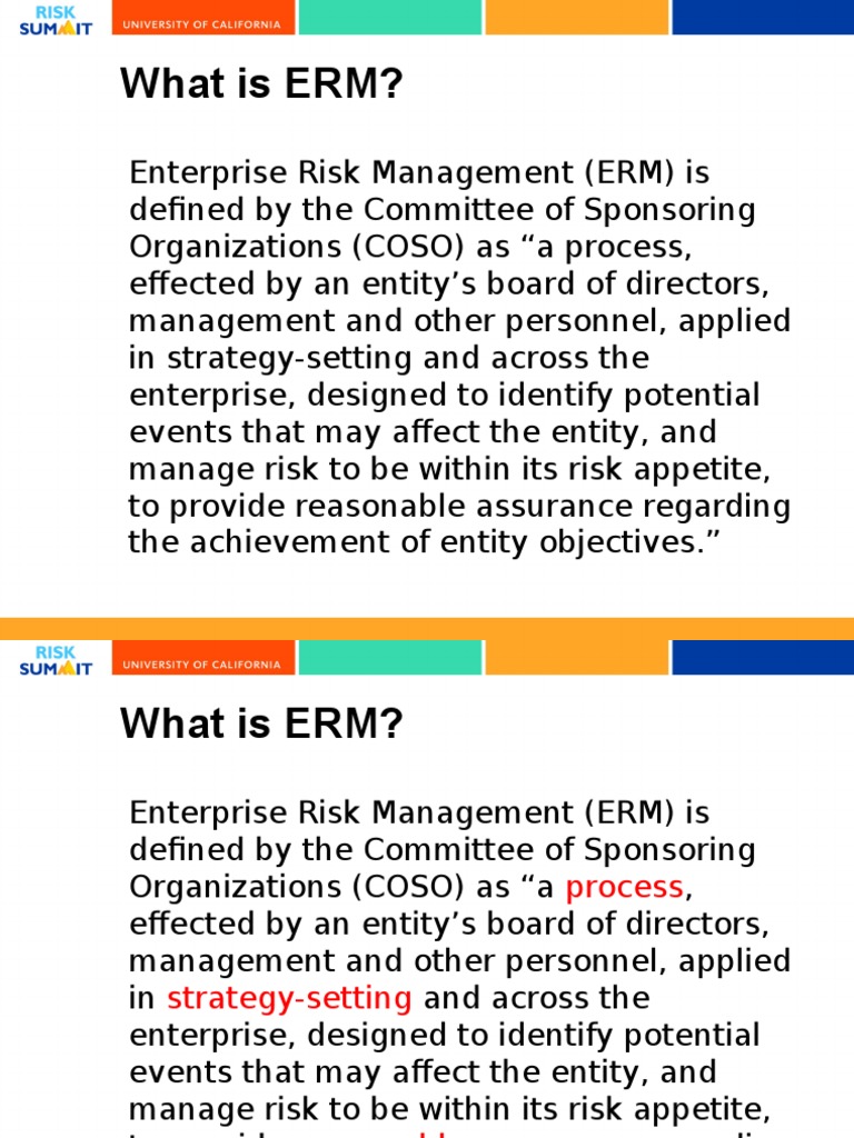 Erm 101 | PDF | Enterprise Risk Management | Risk