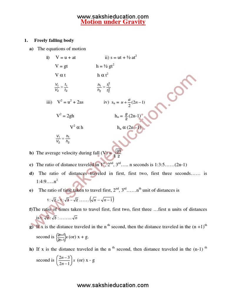 2 Motion in One Dimension | PDF | Motion (Physics) | Quantity