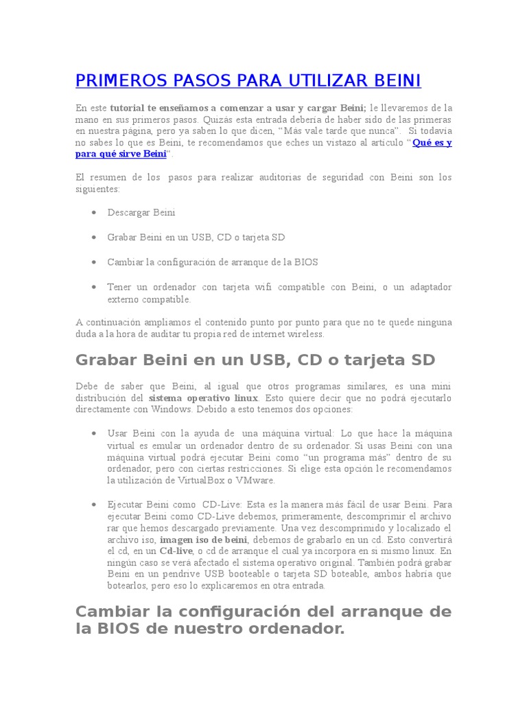 Beini | PDF | Bios | Arranque