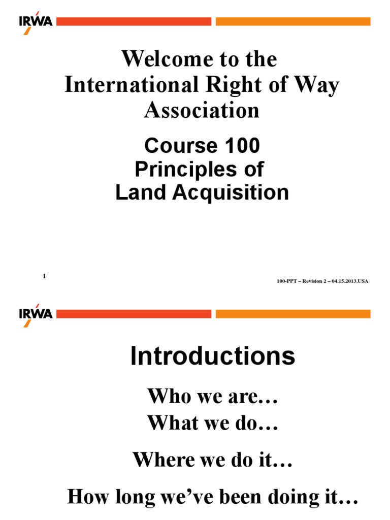 Principles of Land Acquisition Training | PDF | Real Estate Appraisal ...