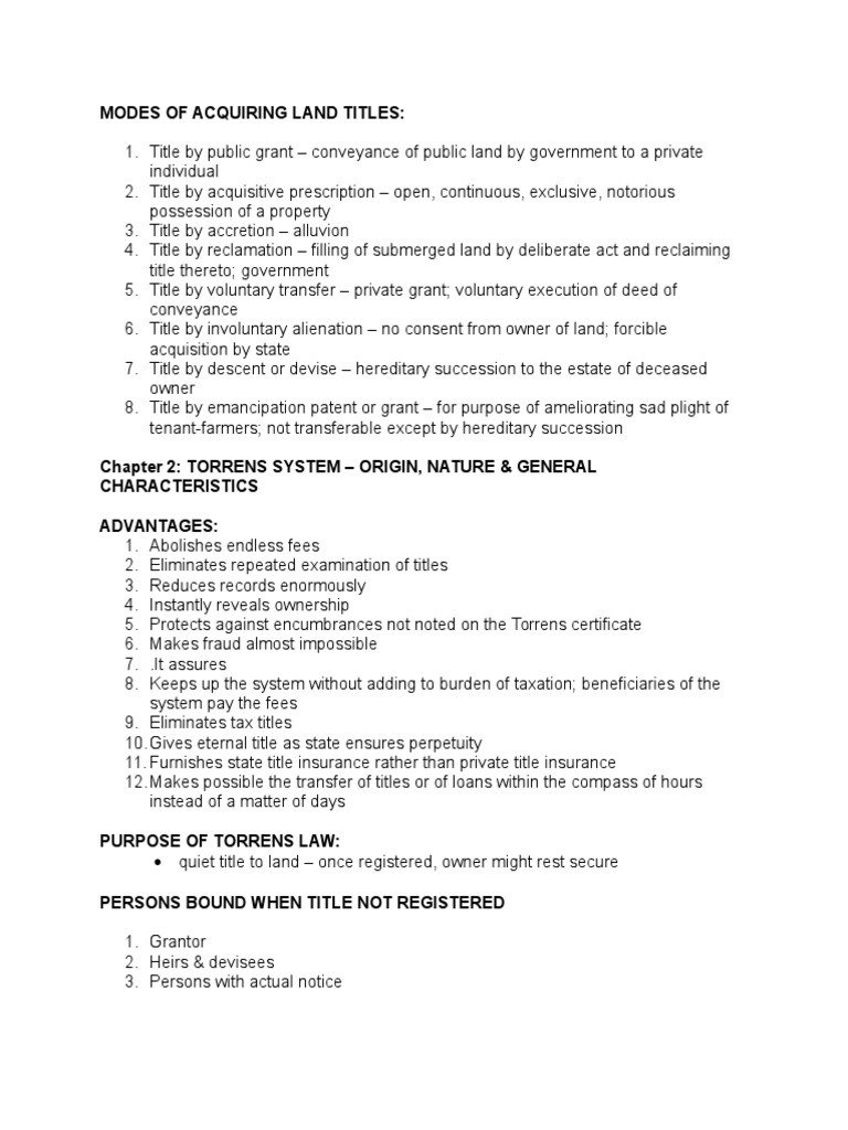 Modes of Acquiring Land Titles | PDF | Value Added Tax | Sales