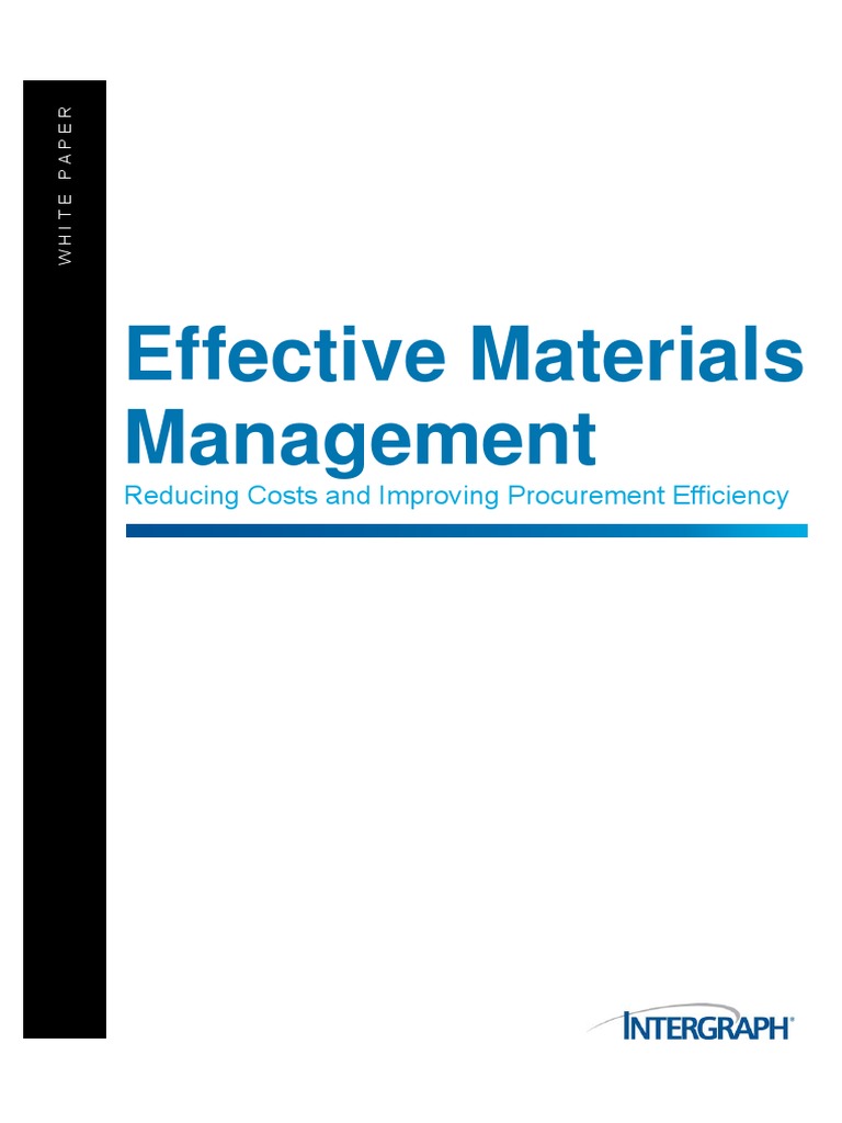 SPMAT EffectiveMaterialsManagement WhitePaper | PDF | Business | Computers