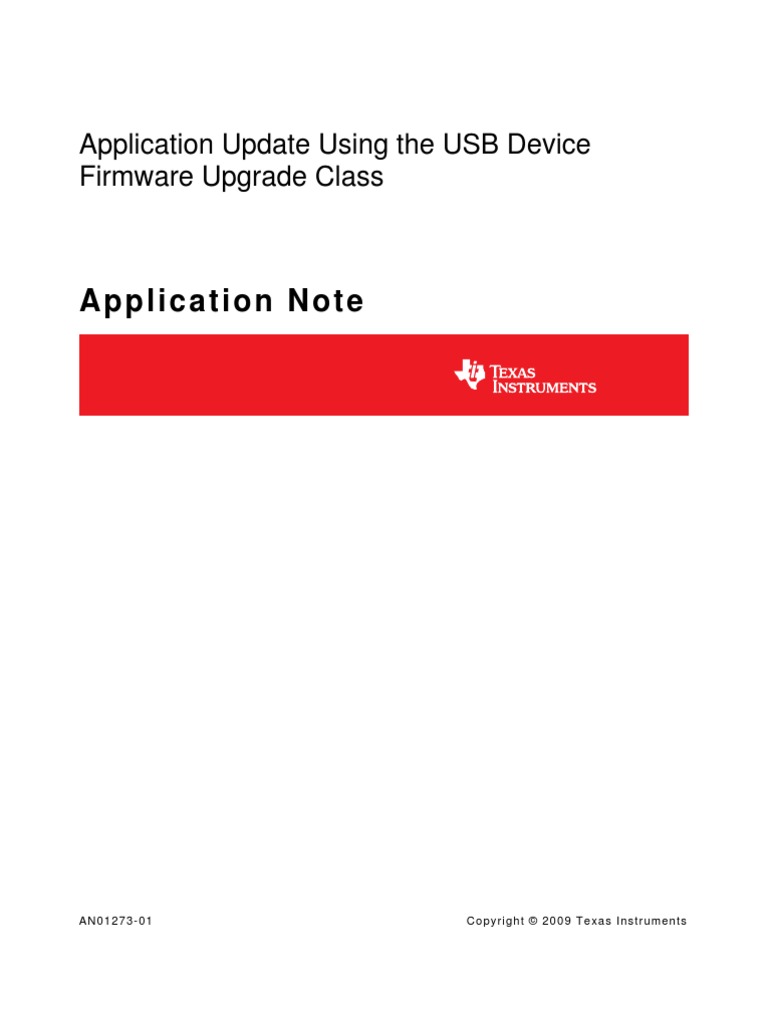 Application Update Using The USB Device Firmware Upgrade Class | PDF ...