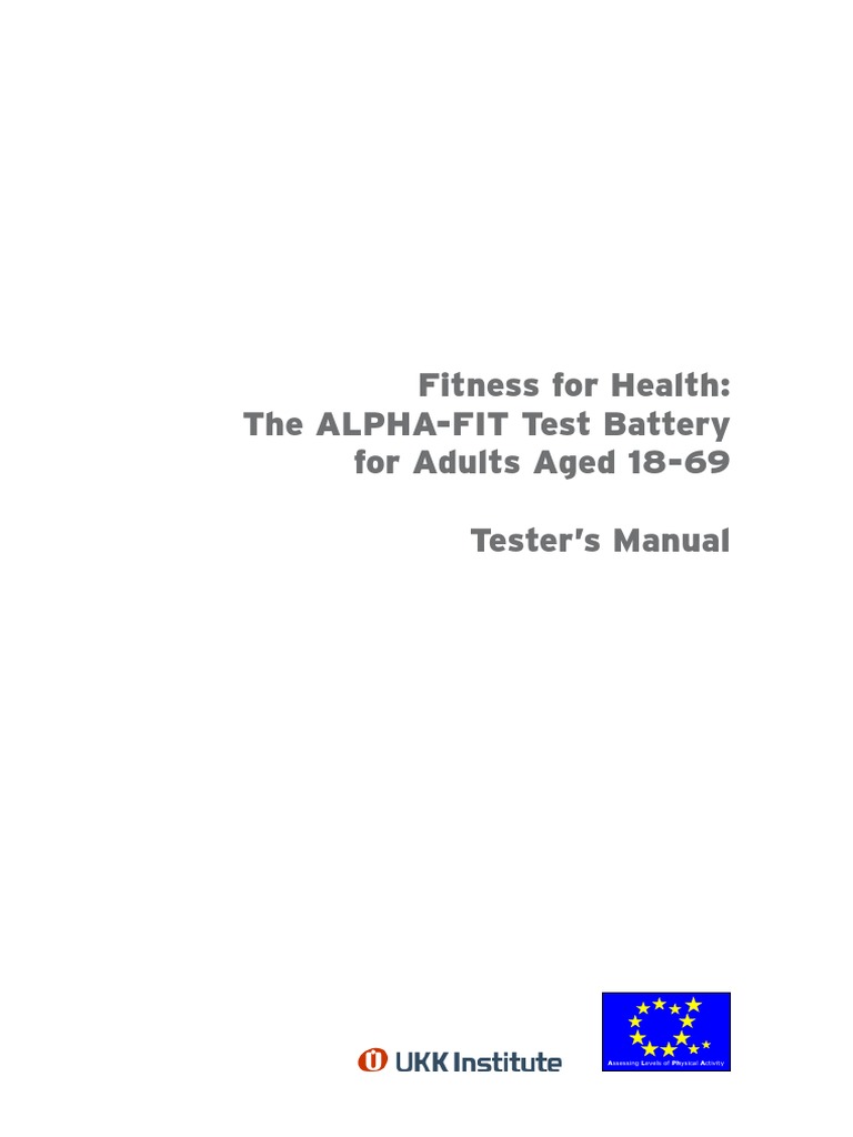 500-ALPHA FIT Testers Manual | PDF | Physical Fitness | Obesity