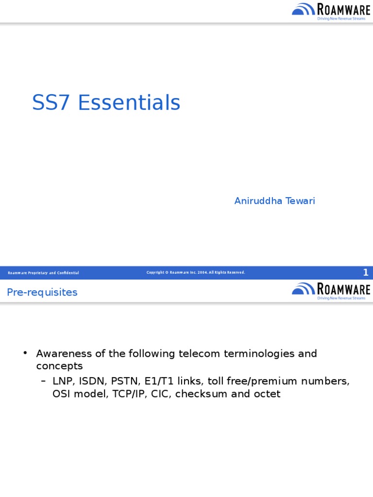 SS7 | PDF | Network Architecture | Telecommunications Standards