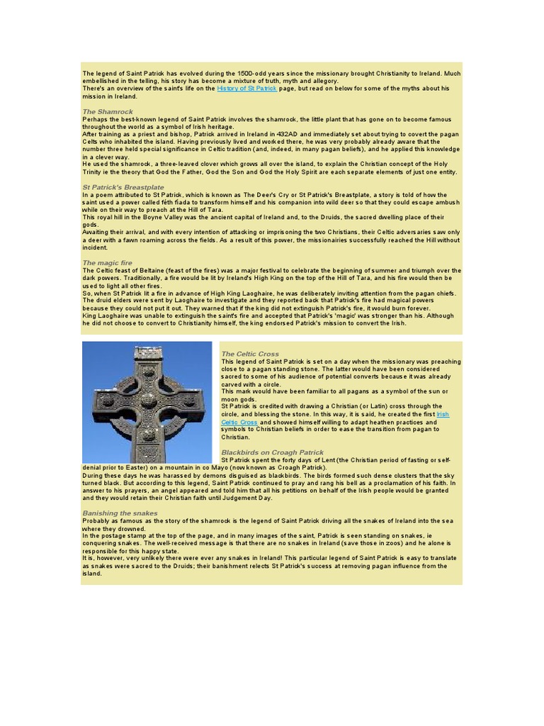 The Legend of Saint Patrick | PDF | Saint Patrick | Ireland