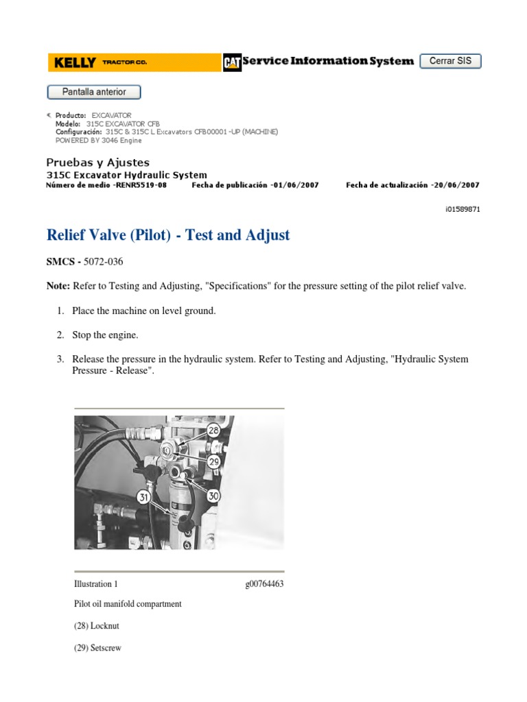 Relief Valve (Pilot) - Test and Adjust | PDF | Technology & Engineering