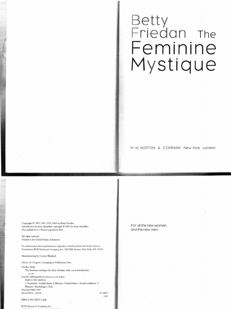 Betty Friedan - The Feminine Mystique - 3 - The Crisis in Woman's ...