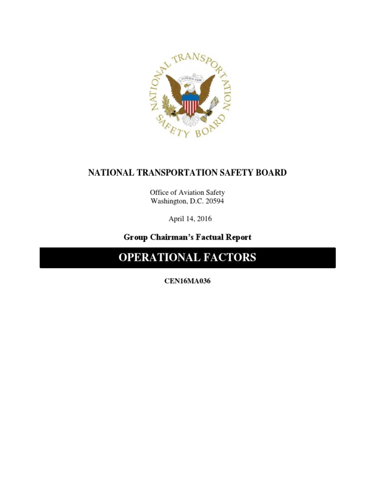 NTSB Factual Report | Download Free PDF | Pilot (Aeronautics) | Air ...