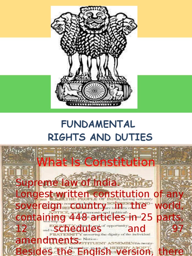 Final Ppt Fundamental Rights and Duties | Legal Documents | Ethical ...