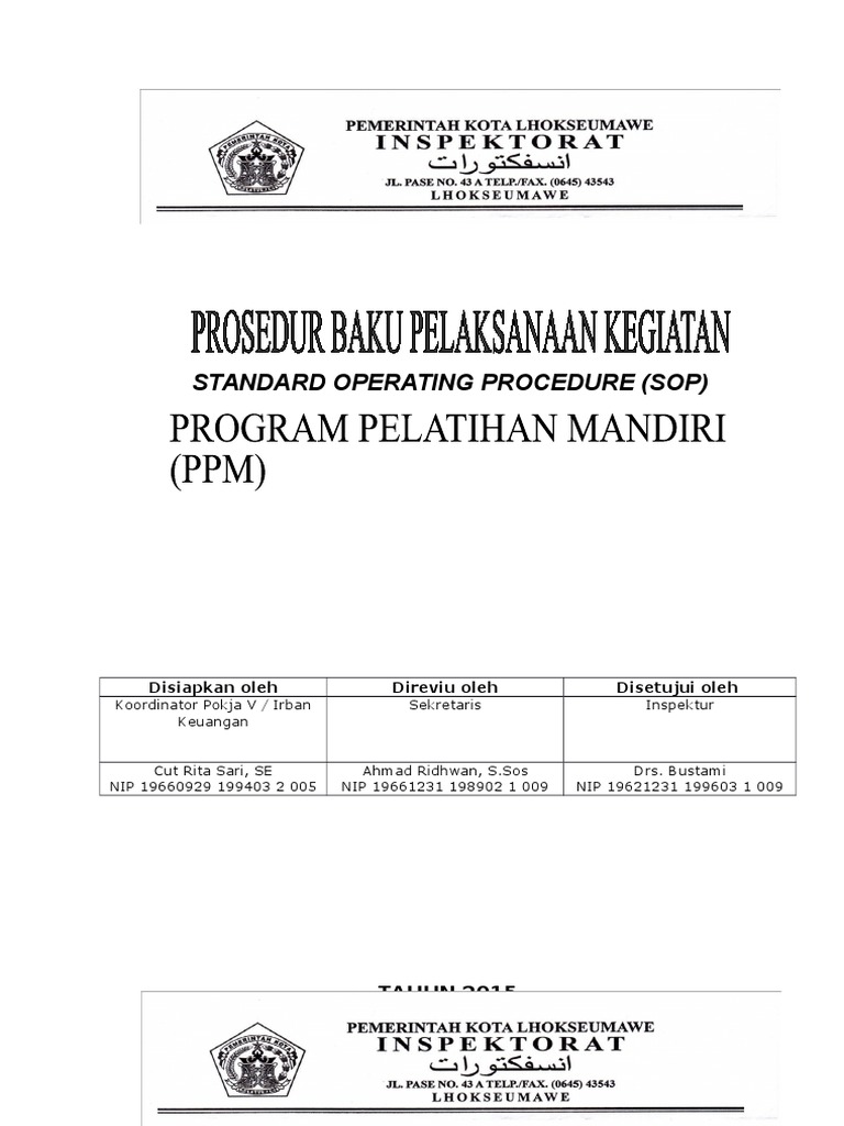 Sop PPM | PDF | Bisnis