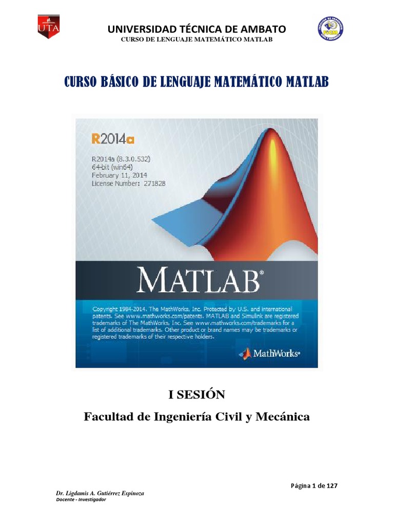 1 Manual Curso Matlab Basico Estudio | PDF | Matlab | Matriz (Matemáticas)
