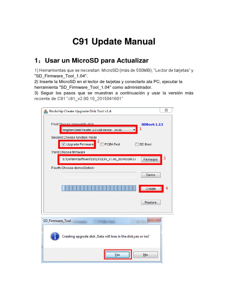 C91 Update Manual | PDF