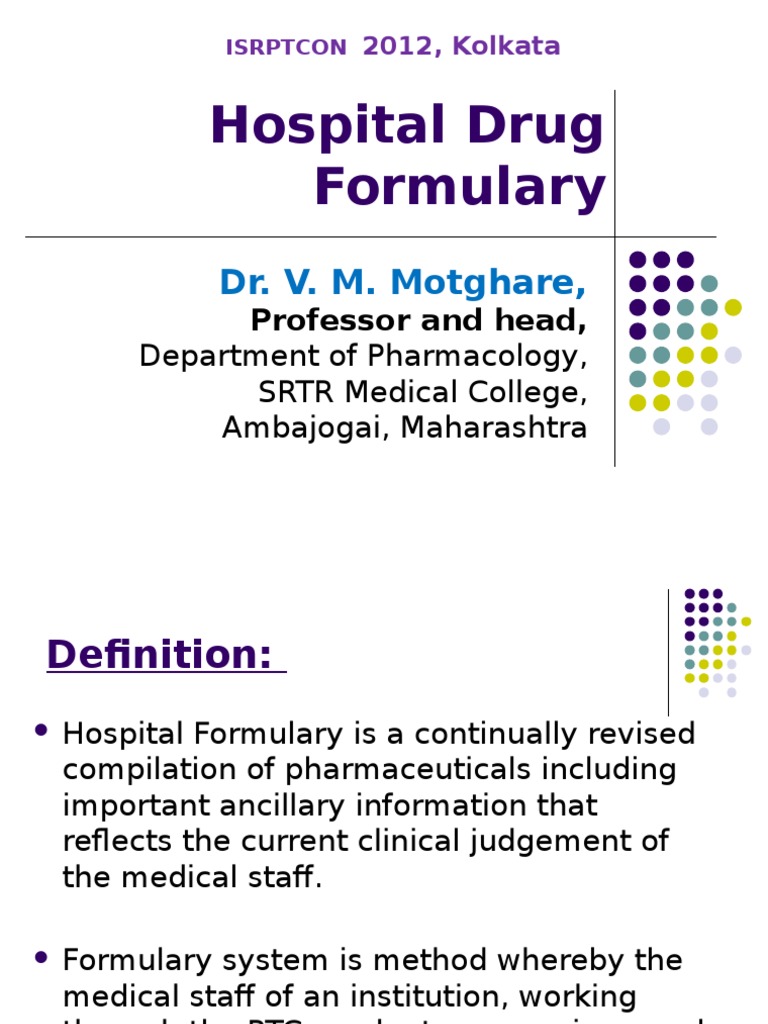 Hospital Formulary DR Motghare | PDF | Pharmaceutical Drug | Medical ...
