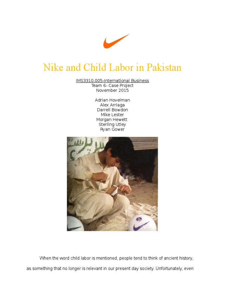 Nike and Child Labor in Pakistan | PDF | Child Labour | Nike