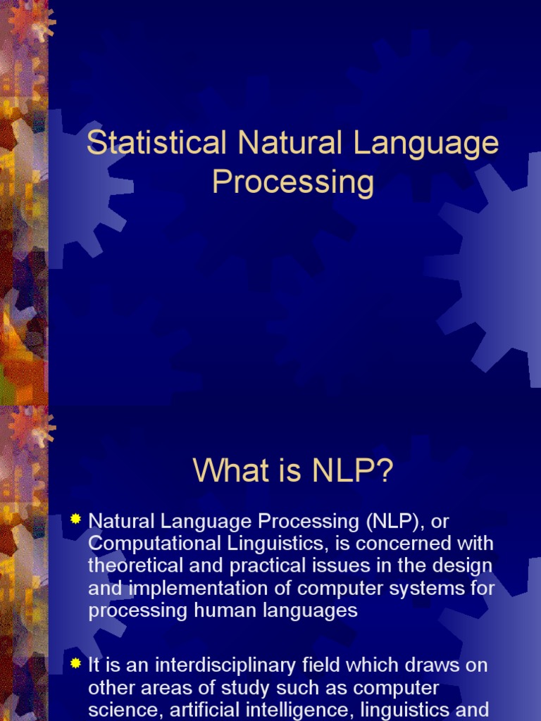 Statistical NLP | Statistics | Markov Chain