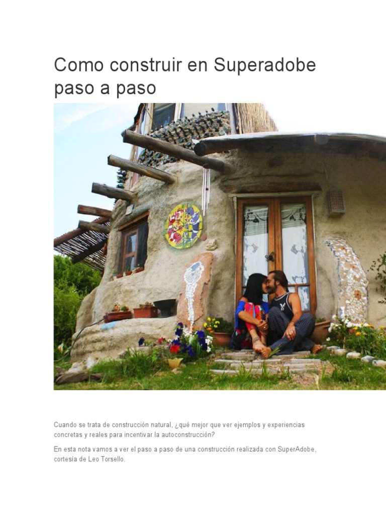 Como Construir en Superadobe Paso A Paso | PDF