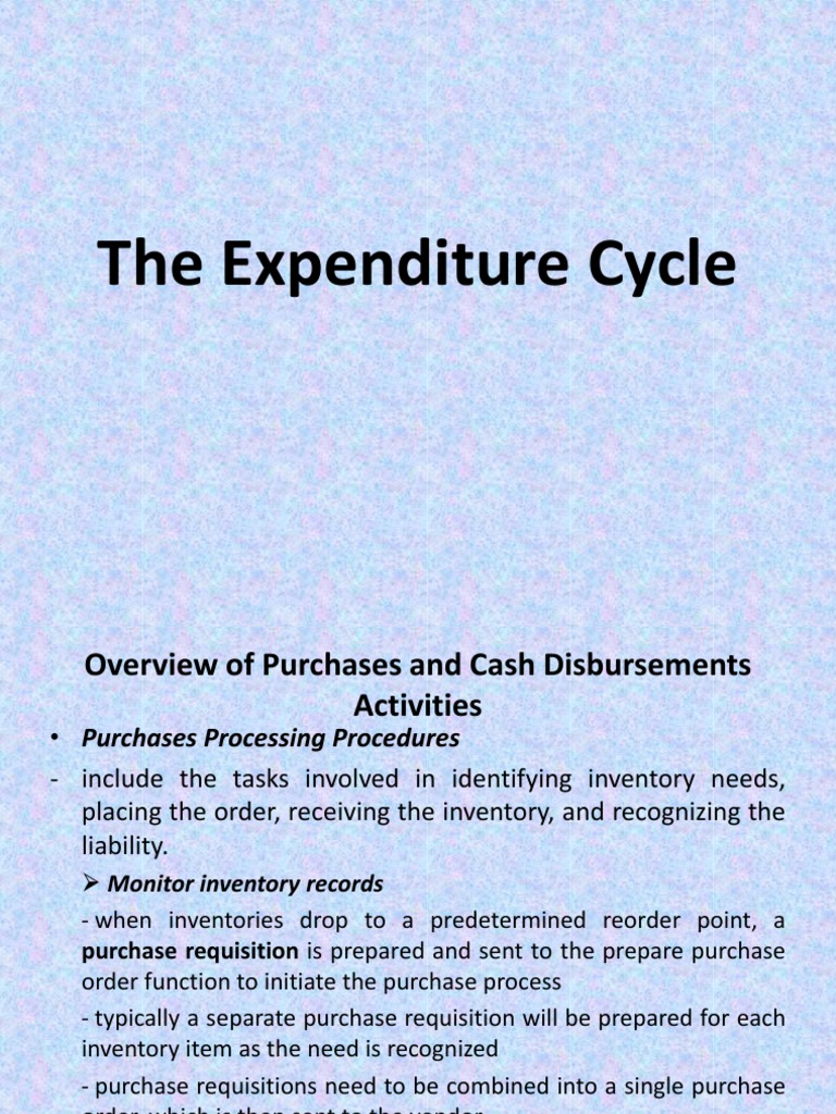 5 The Expenditure Cycle | Download Free PDF | Accounts Payable | Voucher
