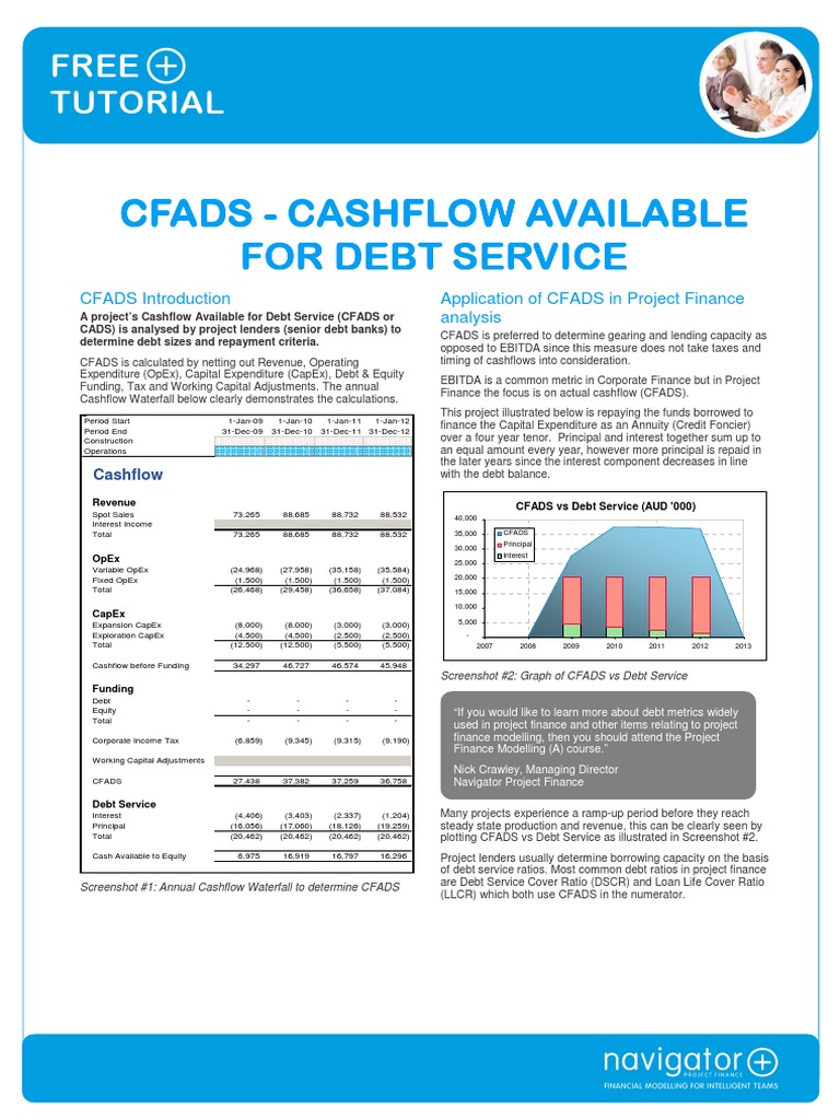 CFADS Calculation Application | PDF | Debt | Earnings Before Interest