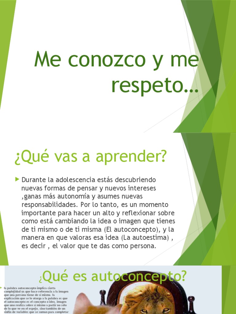 Me Conozco y Me Respeto | PDF | Autoestima | Ansiedad