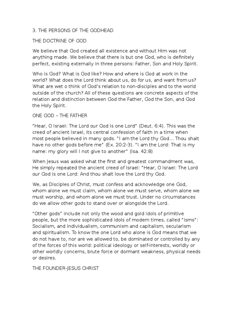 Doctrine of COC | PDF | Baptism | Jesus