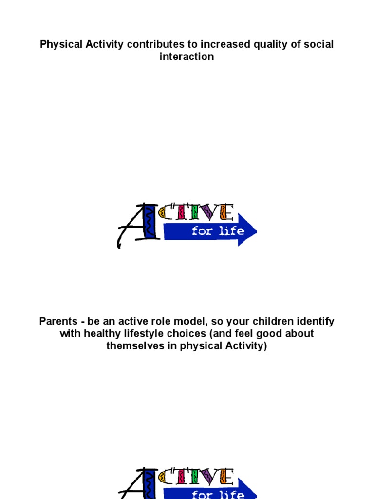 Promoting Active Lifestyles for Kids | PDF | Self-Improvement | Wellness