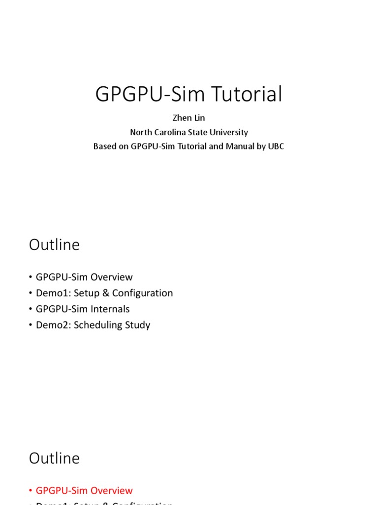 GPGPU Sim Tutorial | PDF | Graphics Processing Unit | Instruction Set