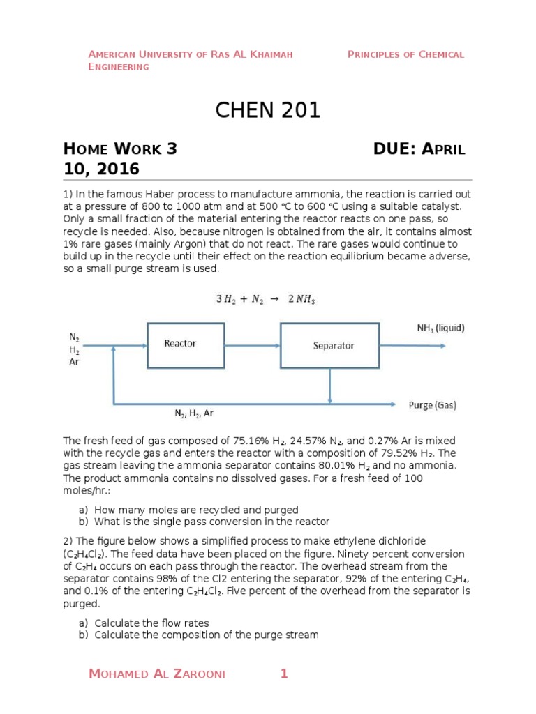 Principles of Chemical Engineering | PDF