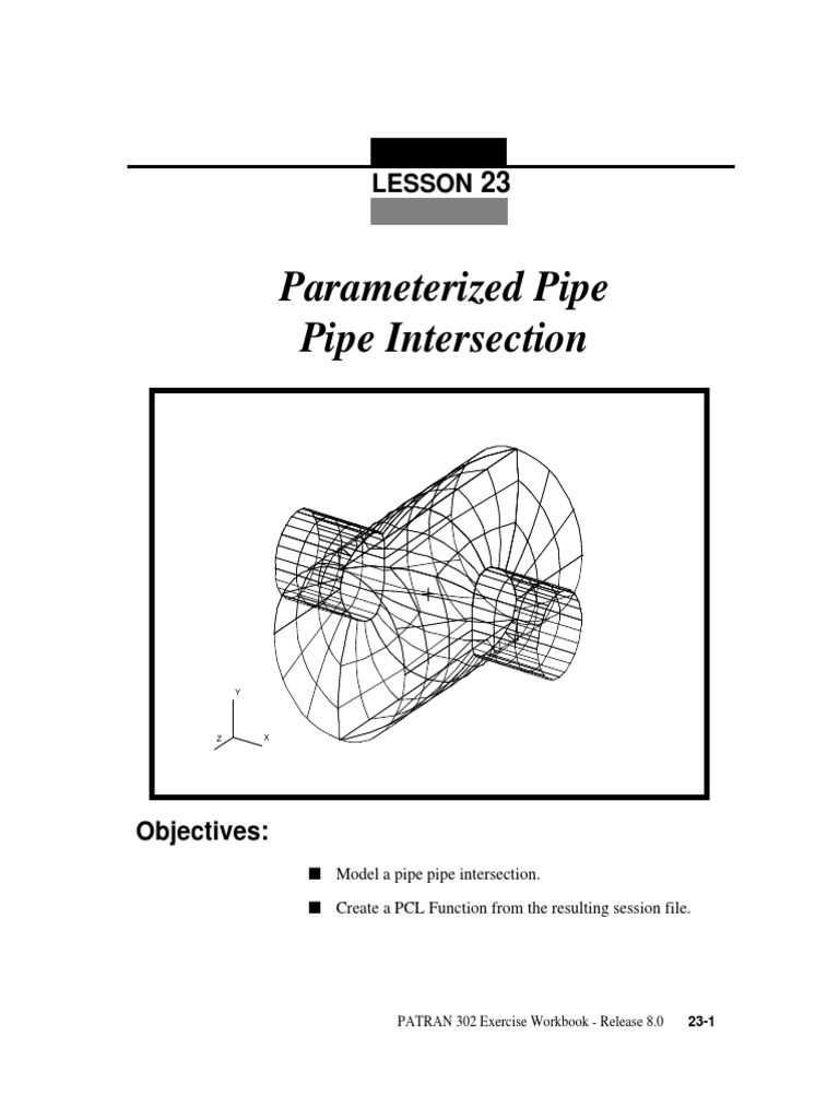 Exercise 23 Pipe Pipe Intersection | PDF | Parametrization | Curve