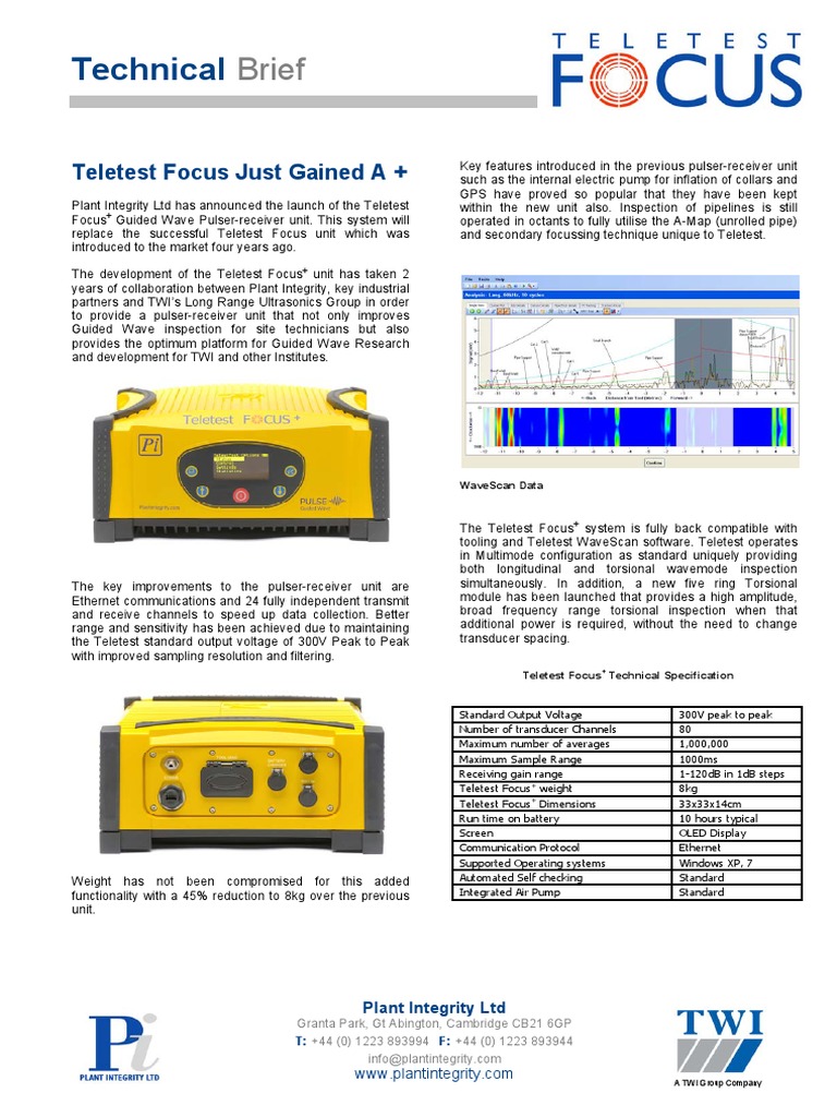 Teletest Focus + Pi | PDF