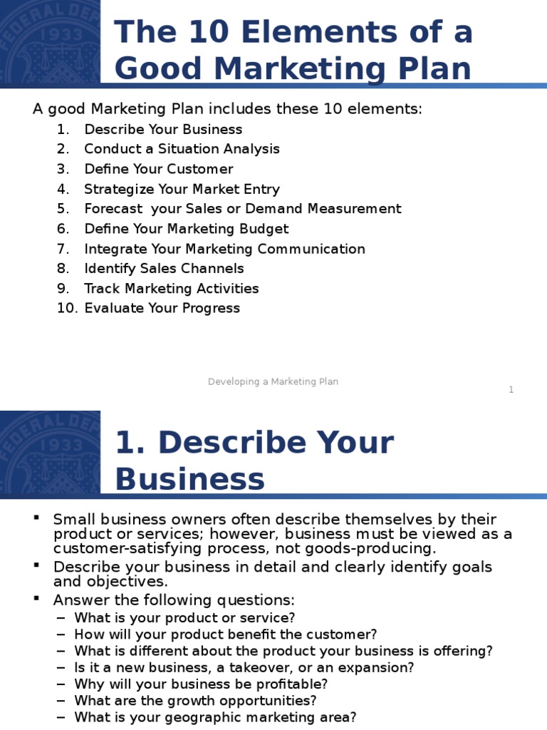 Components of Marketing Plan | PDF | Sales | Retail