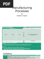 Manufacturing Processes Syllabus | PDF | Machining | Welding