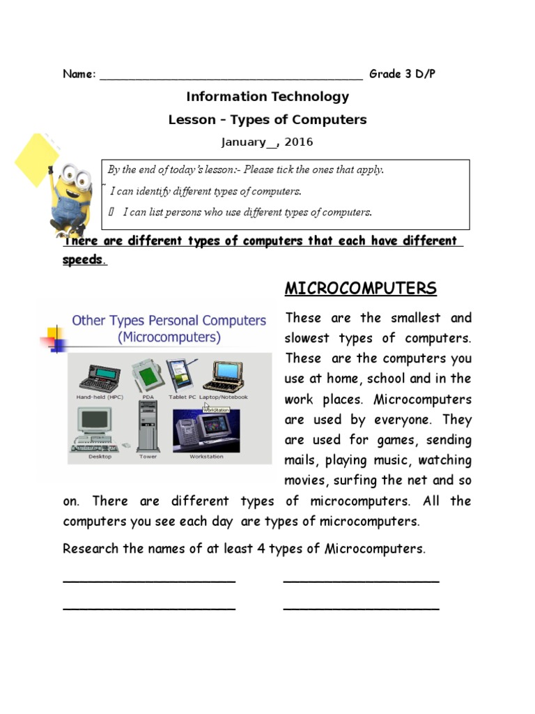 Types of Computers | PDF | Microcomputers | Supercomputer