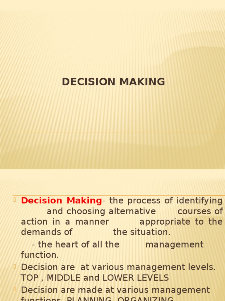 Decision Making, Engineering Management | Prediction | Decision Making