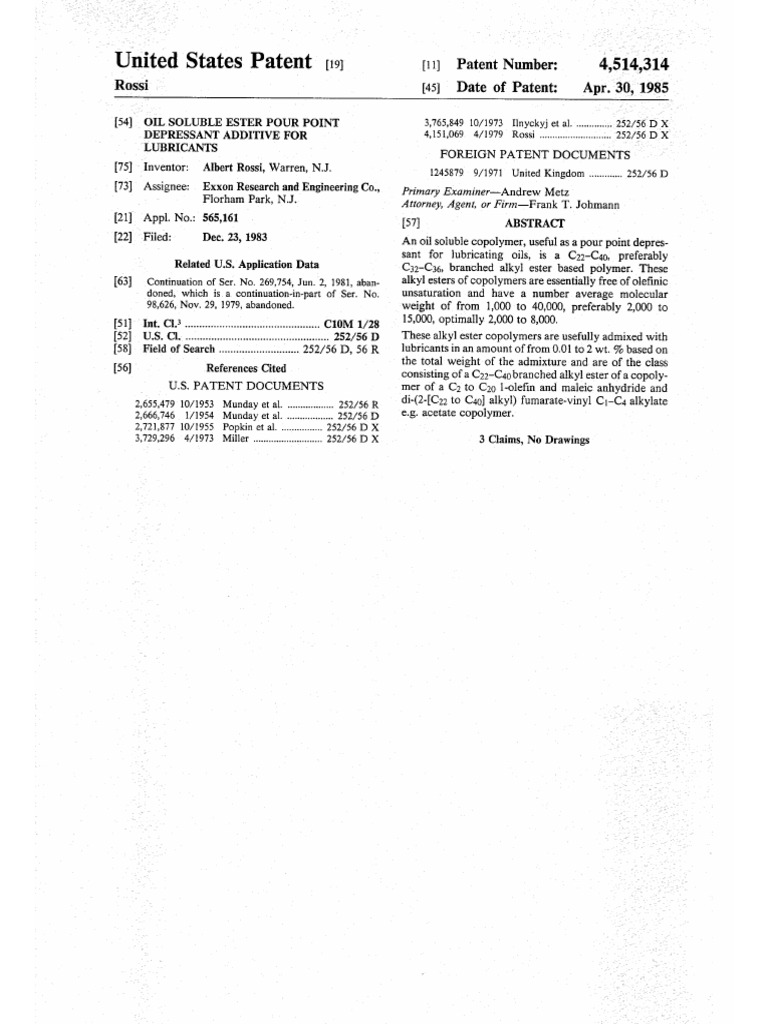 Oil Soluble Ester PPD Additive For Lubricant | PDF