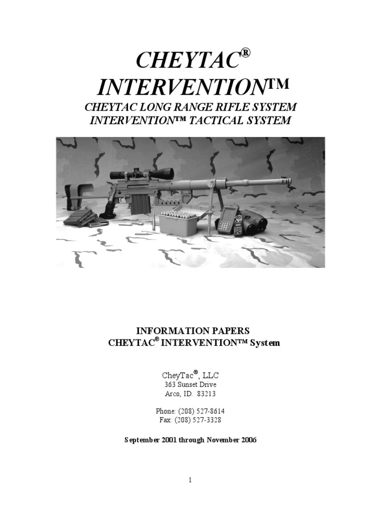 Cheytac Long Range Rifle System | PDF | Drag (Physics) | Rifle