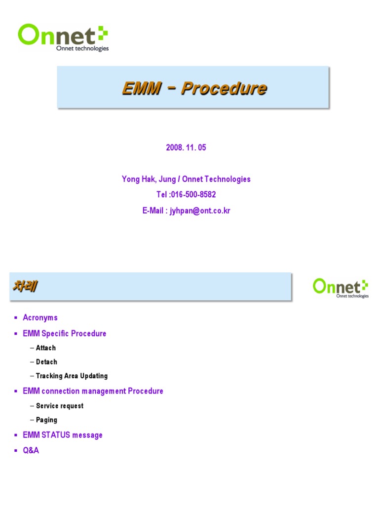 LTE EMM Specific Procedure | PDF | Network Protocols | Mobile Technology