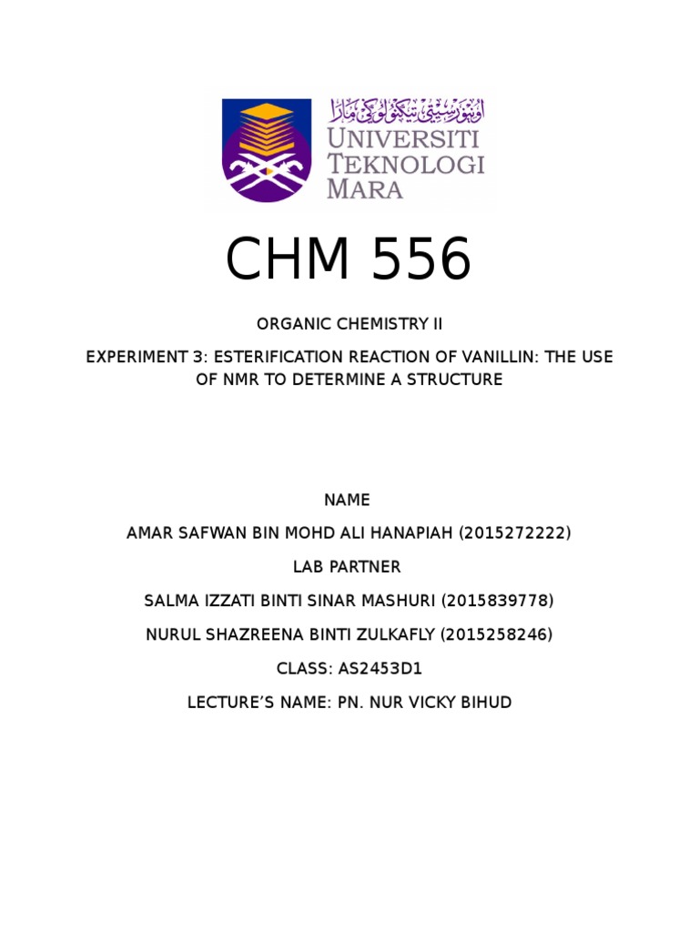 Lab Oc Experiment 3 | PDF | Ester | Filtration