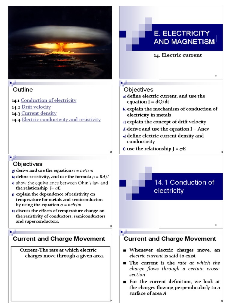 Chapter14 Electric Current STPM PHYSICS | PDF | Electrical Resistivity ...