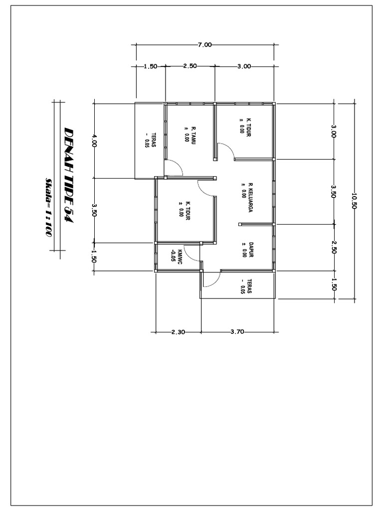 Denah Rumah Type 54 | PDF
