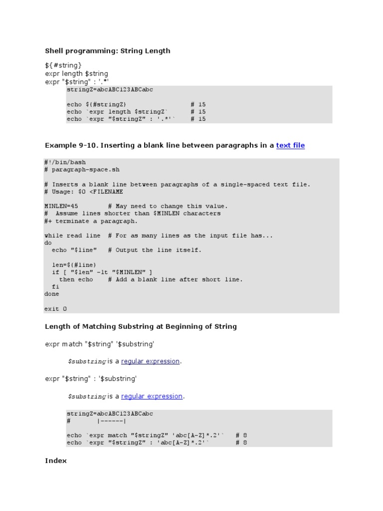 Shell Programming String Length Text File Pdf String Computer 6656