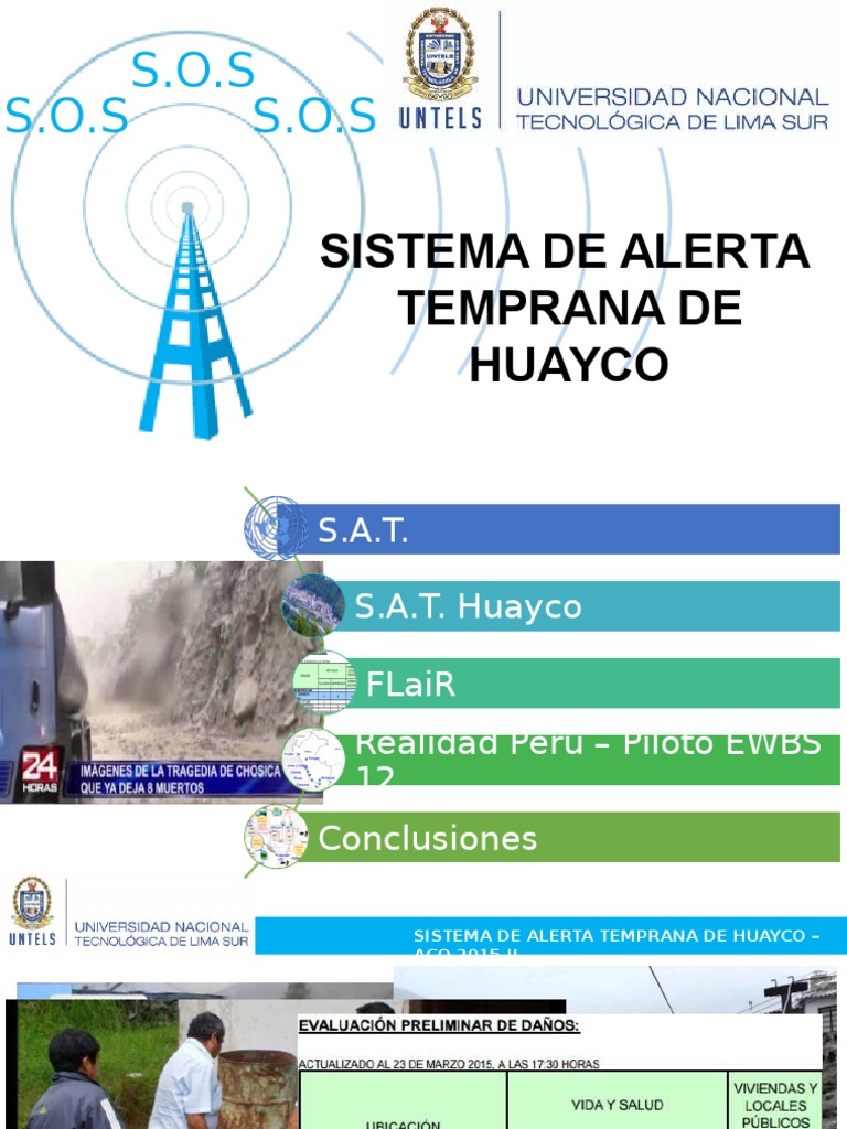 Sistema de Alerta Temprano de Huayco (Ejemplo de Plantilla PTT TELECOMUNICACIONES | PDF ...