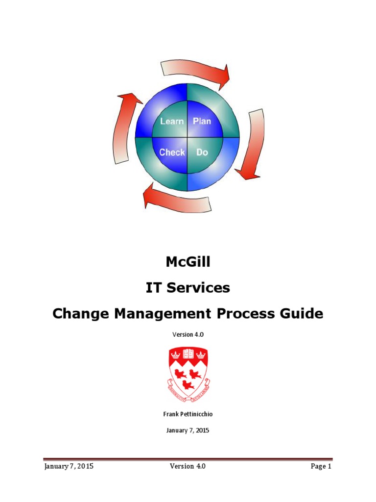 McGill IT Services Change Management Process Guide | PDF | Itil ...