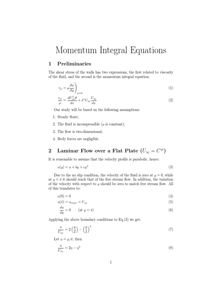Laminar Flow Momentum Equations | PDF | Teaching Methods & Materials