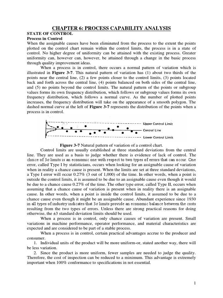 Chapter 6 Process Capability Analysis | PDF | Normal Distribution | Standard Deviation