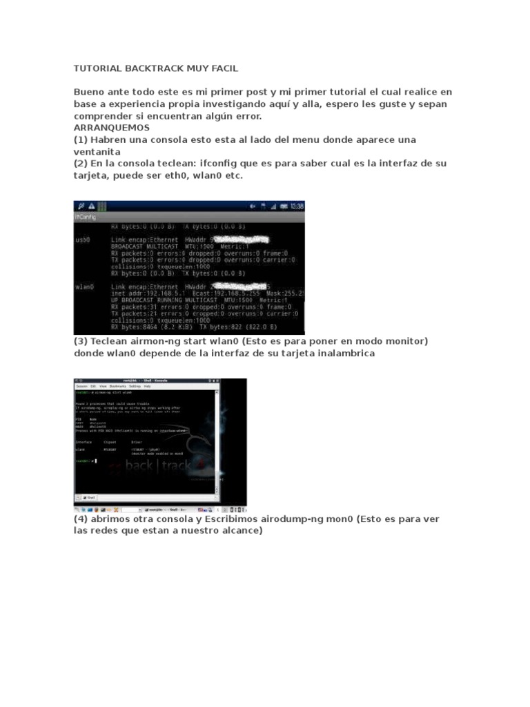 Tutorial Backtrack 5 Muy Facil | PDF | Red de computadoras | Informática